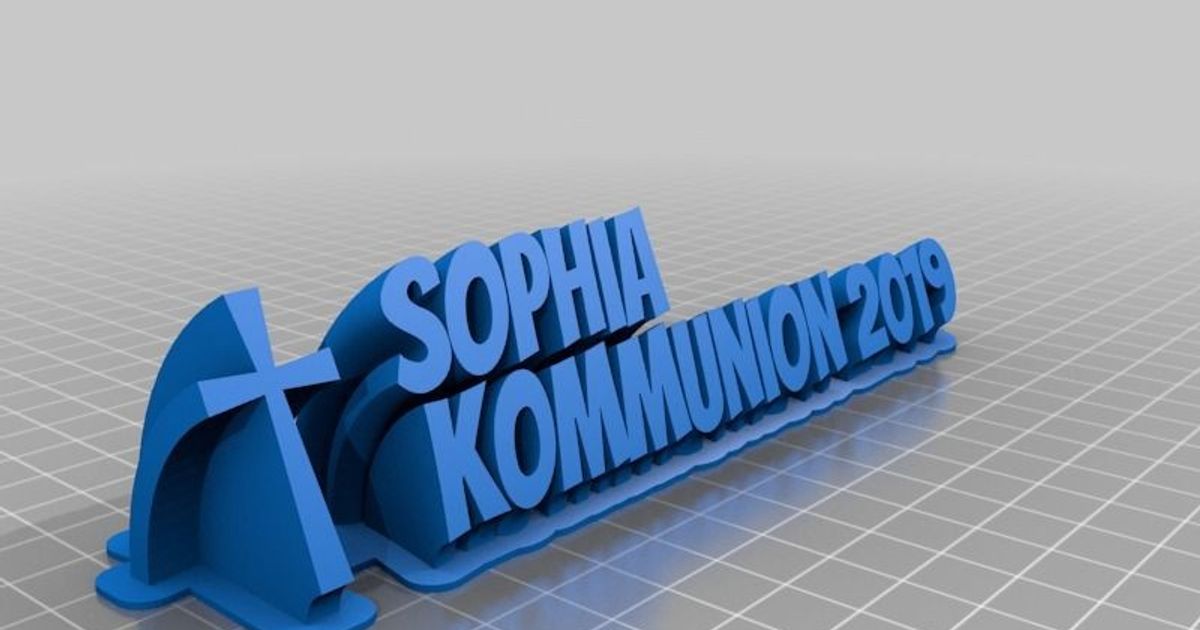 My Customized Sweeping 2-line name plate (text) by Cipi | Download free ...