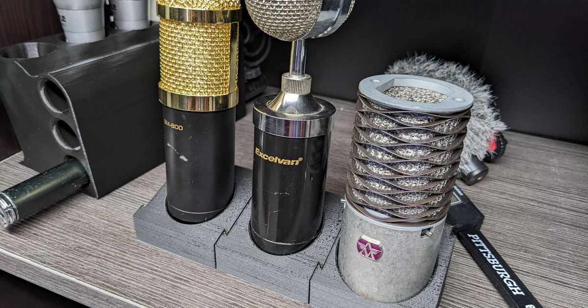 Modular Microphone Holder for Various Microphones by fouronenine ...