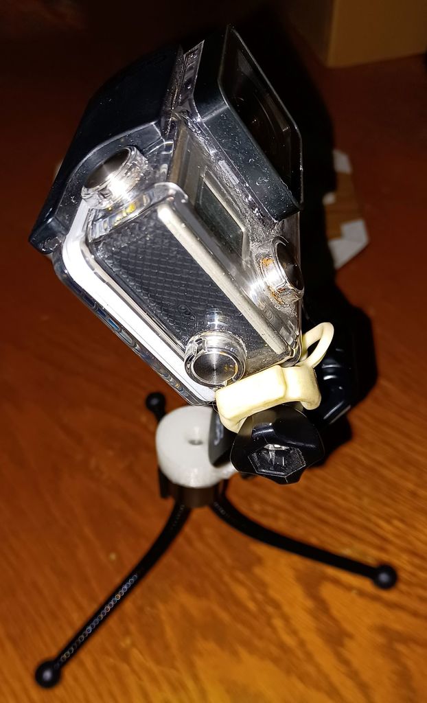 Hat clip to tripod GoPro connection by Joe_Snuffy | Download free STL ...