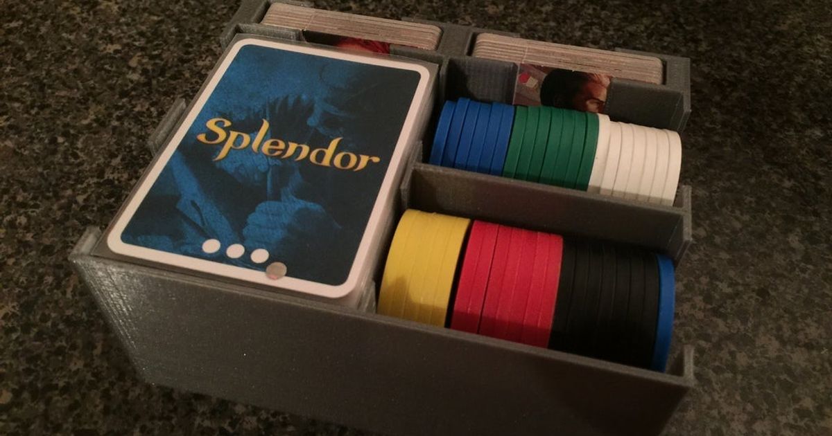 Splendor game organizer with support for sleeved cards and promo cards ...