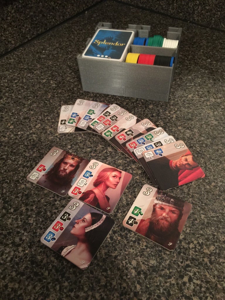 Splendor game organizer with support for sleeved cards and promo cards ...