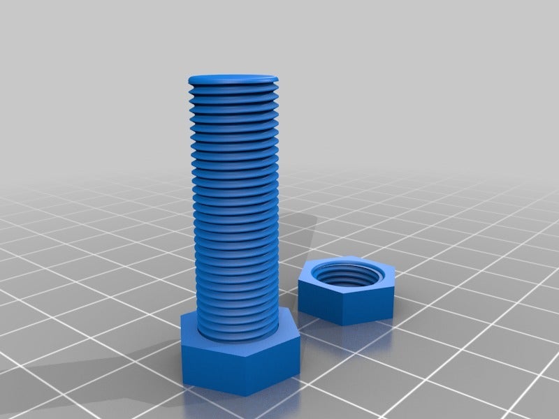 Screw with nut by jack jackovic | Download free STL model | Printables.com