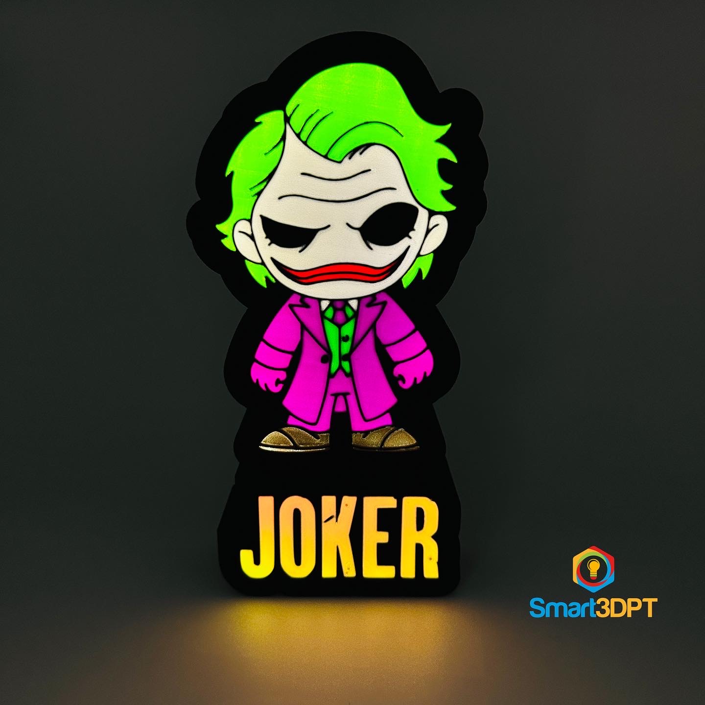 Joker led lamp por Smart3d By Gabriel Gomes | Descargar modelo STL ...