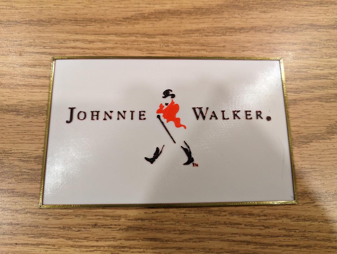 Johnnie Walker Scotch Logo - beer sign by Nuvz | Download free STL ...