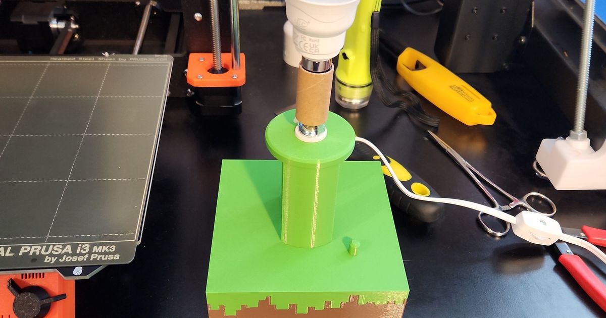 Minecraft Style Table Lamp with Remote RGB Bulb by Josh Bryant ...