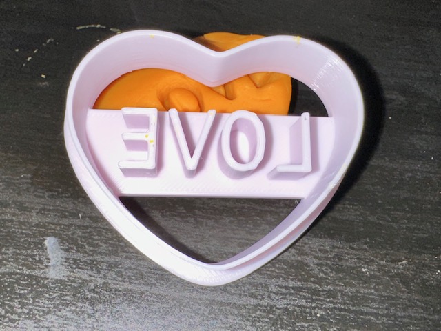Conversation Heart LOVE Cookie Cutter by Paige | Download free STL ...
