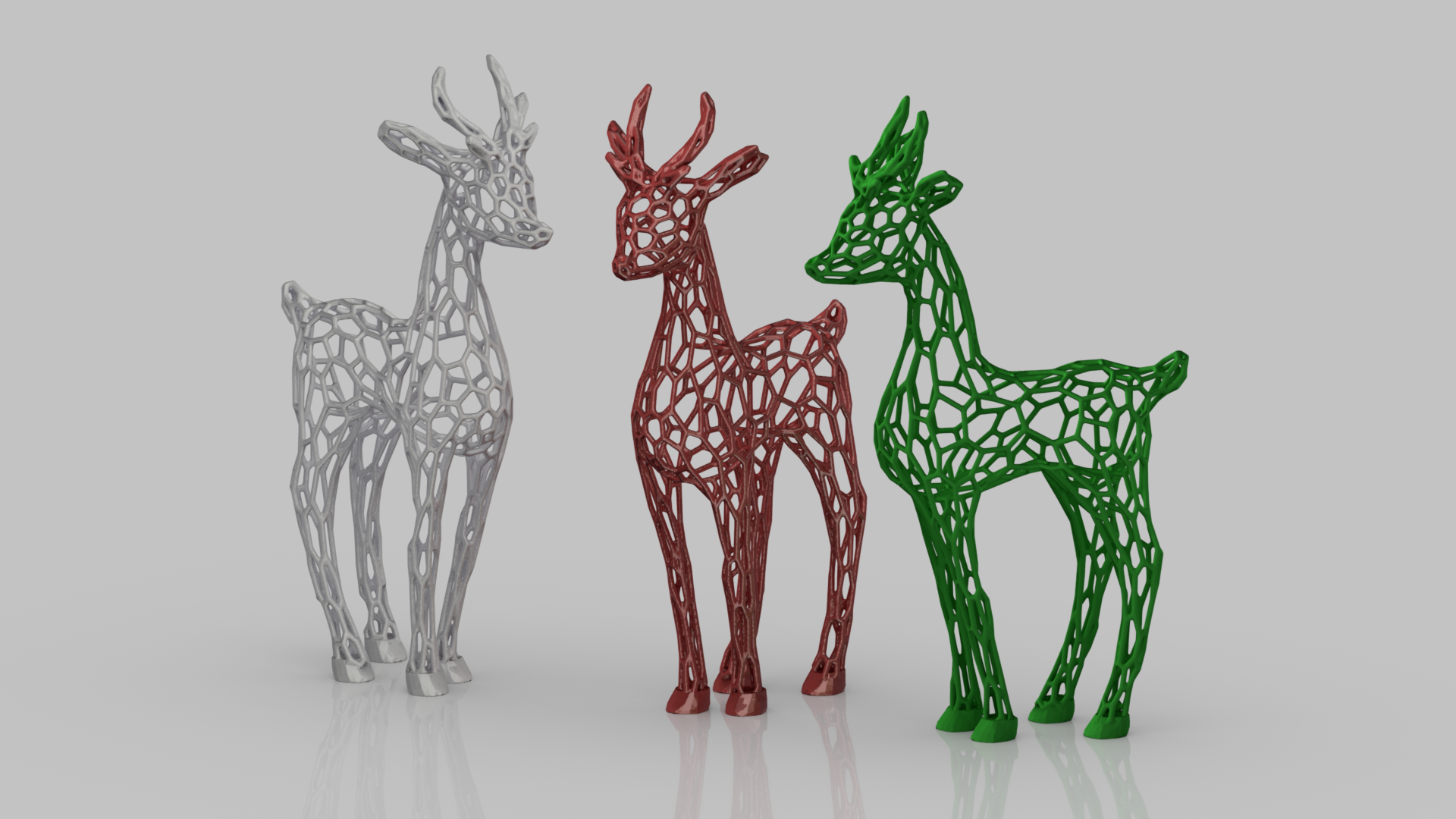 Holiday Reindeer Decorations by FreshAndClean | Download free STL model ...