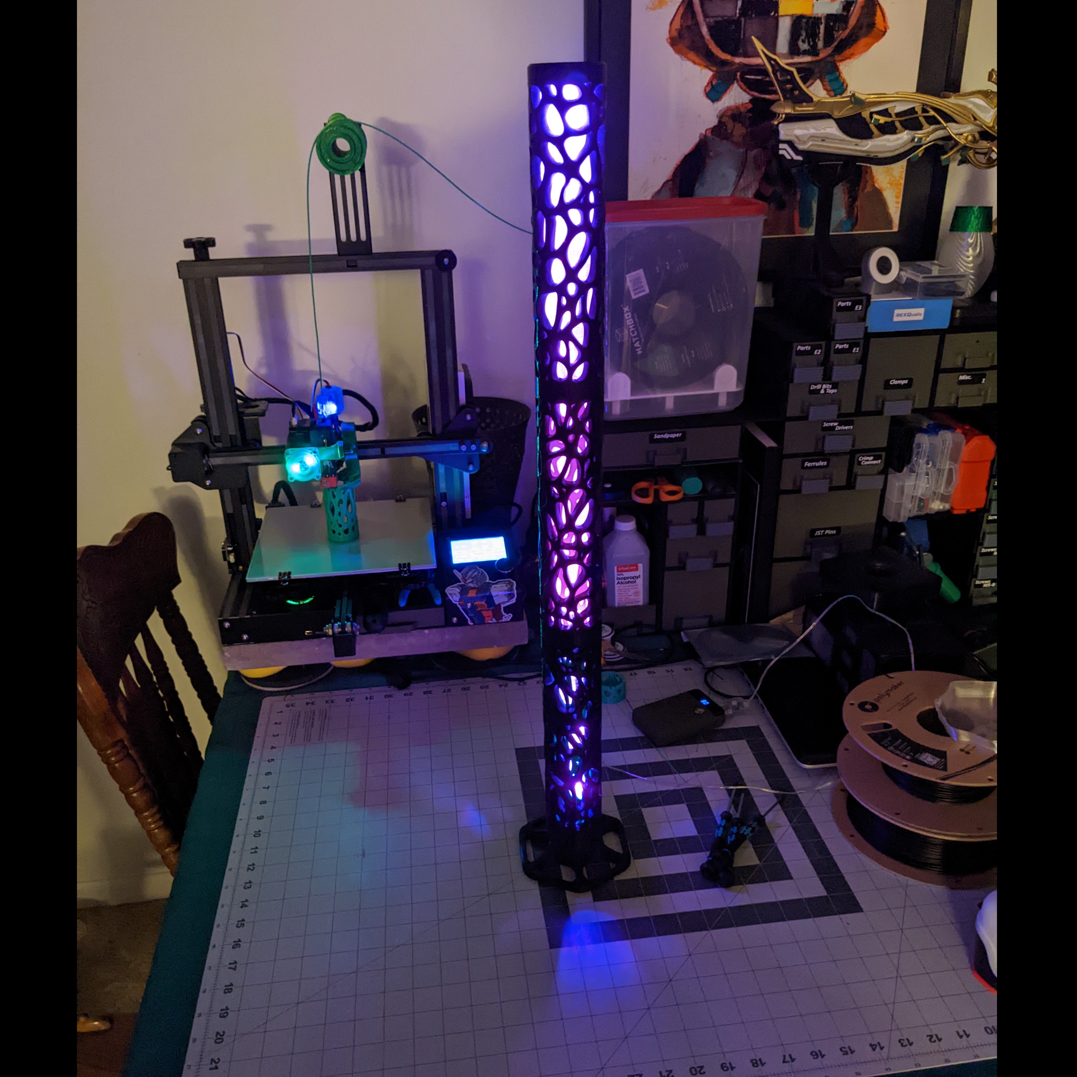 Modular Organic Skeletonized Light Column [No wiring project] by ...