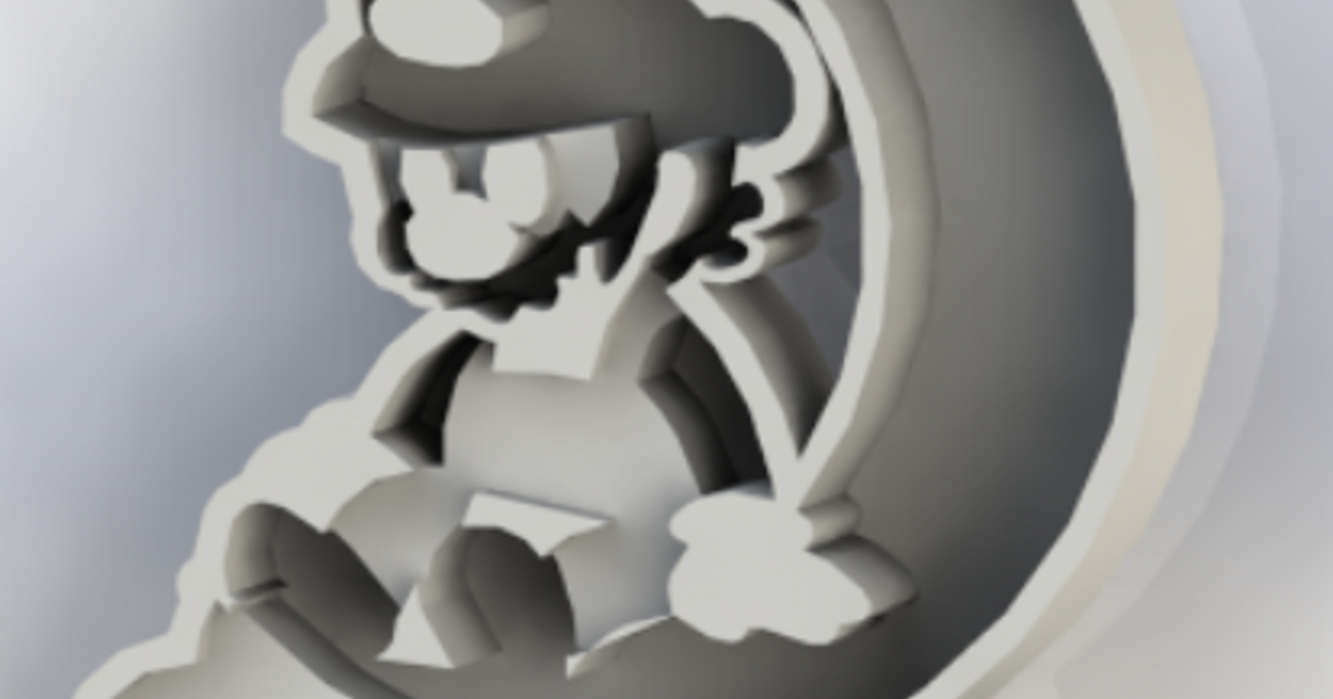 cookie cutter mario on a moon by Appa | Download free STL model ...