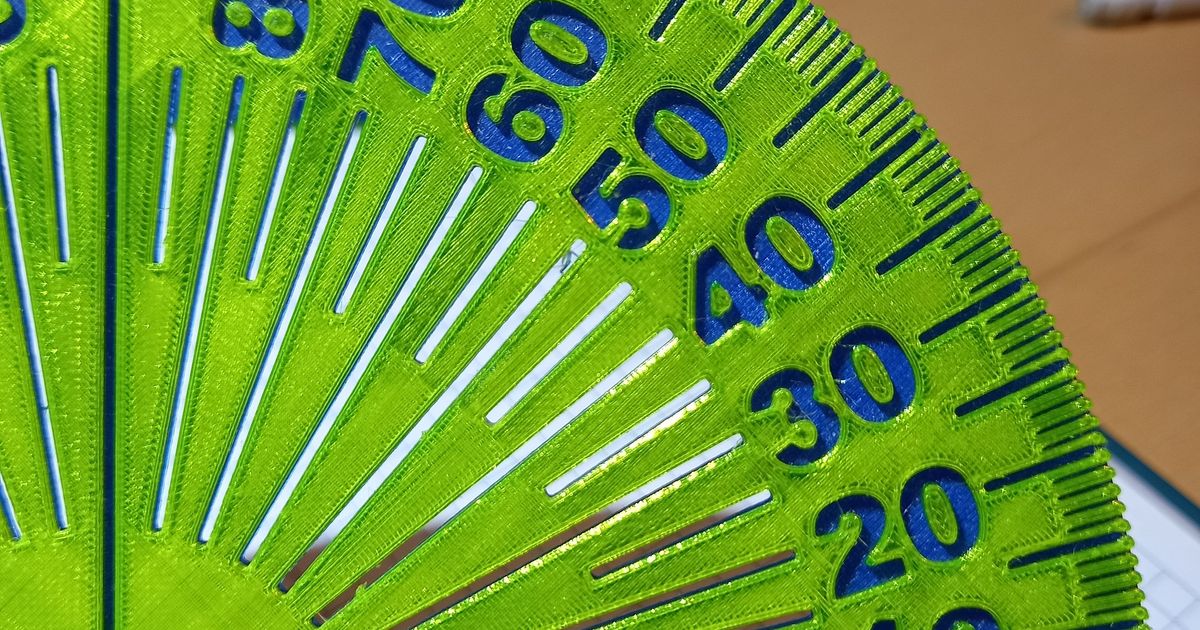 Slotted Protractor by Peter Main | Download free STL model | Printables.com