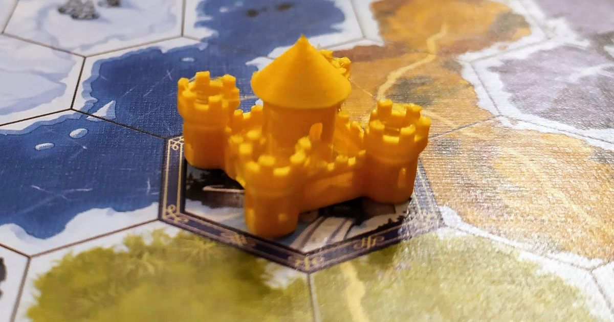 Castle Token for Winter Kingdom by DrK | Download free STL model ...