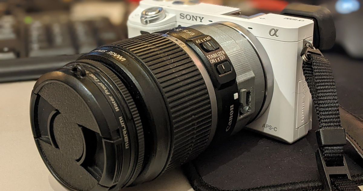 Sony E to Canon EF adapter with lens lock by Ziemniaczenka | Download ...