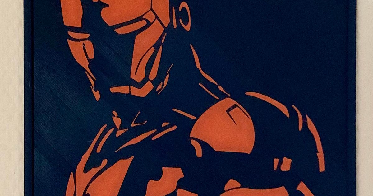 Iron Man 2D Portrait by Ben's 3D Prints | Download free STL model ...
