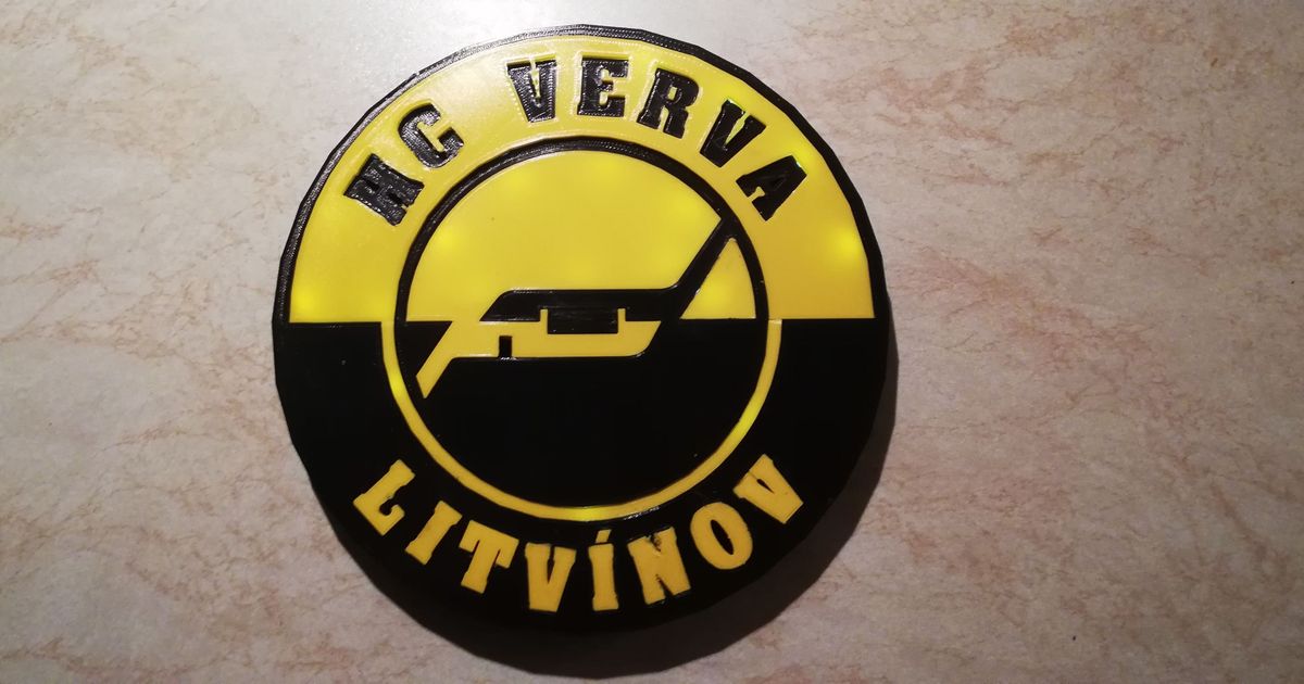 HC Verva Litvínov Logo s podsvícením by DeadKnife_ | Download free STL ...
