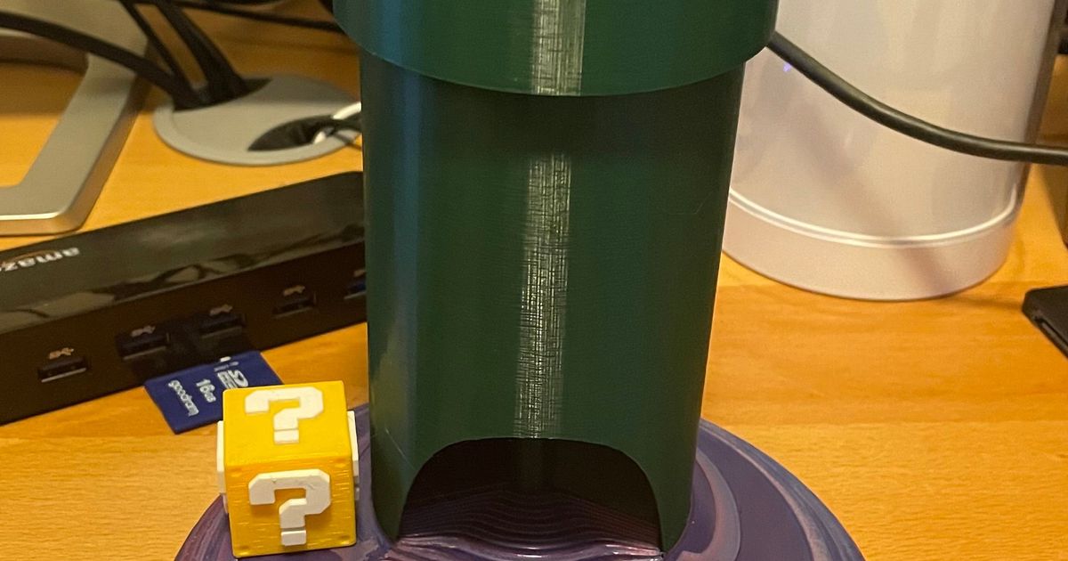 Mario Warp Pipe Dice Tower by hell_razor_art | Download free STL model ...