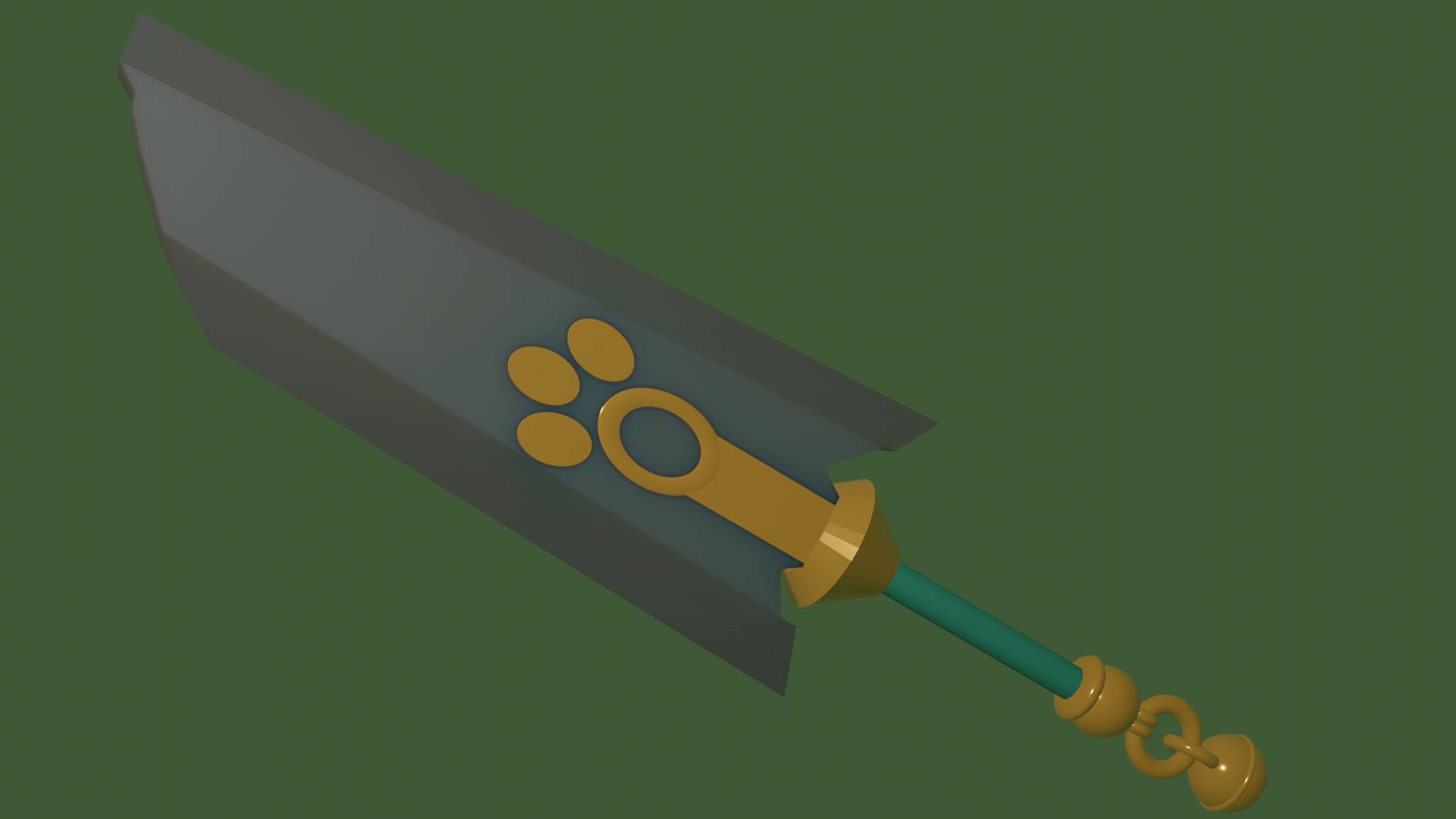 Meowscular Chef Sword (Monster Hunter World) by Travtron3000 | Download ...