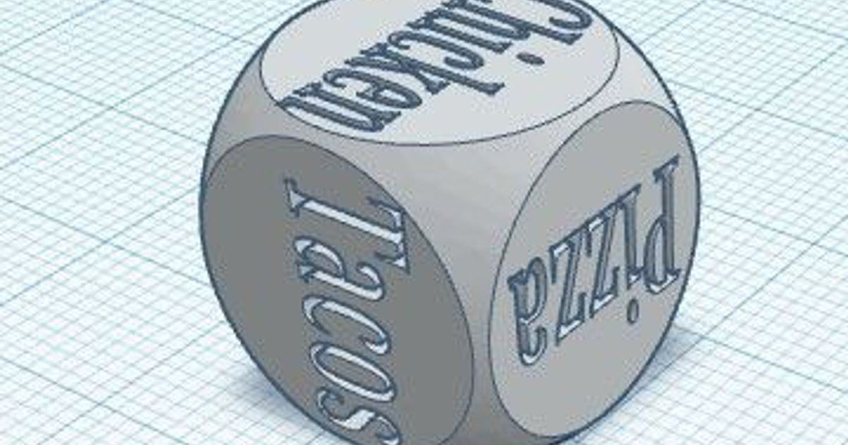Dinner Dice - Let fate decide! by CRageFlash | Download free STL model ...