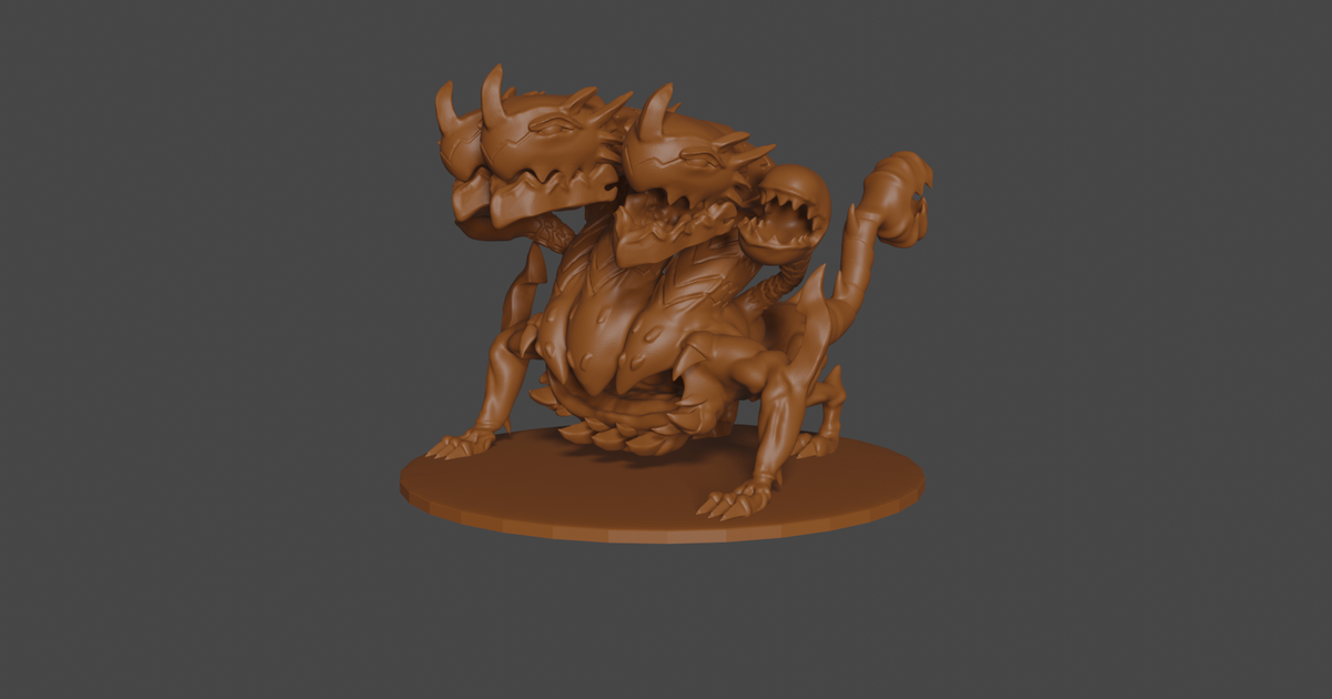 Final Fantasy inspired, Hydra, Tabletop DnD miniature by ...