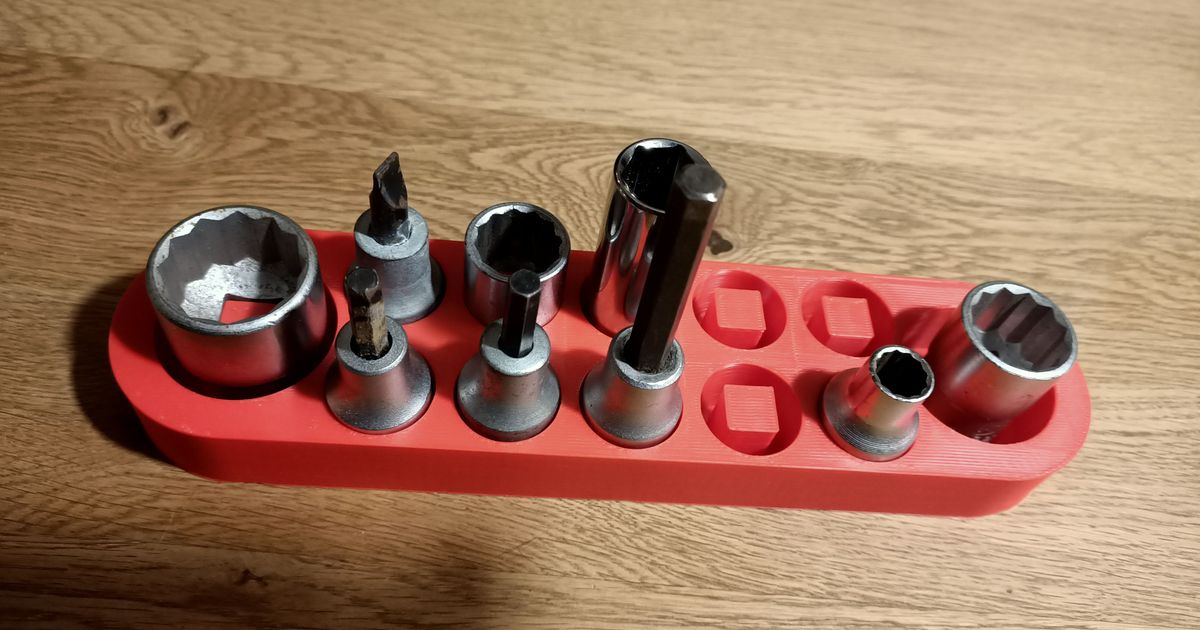 Socket organizer 1/2 inch by maarten | Download free STL model ...