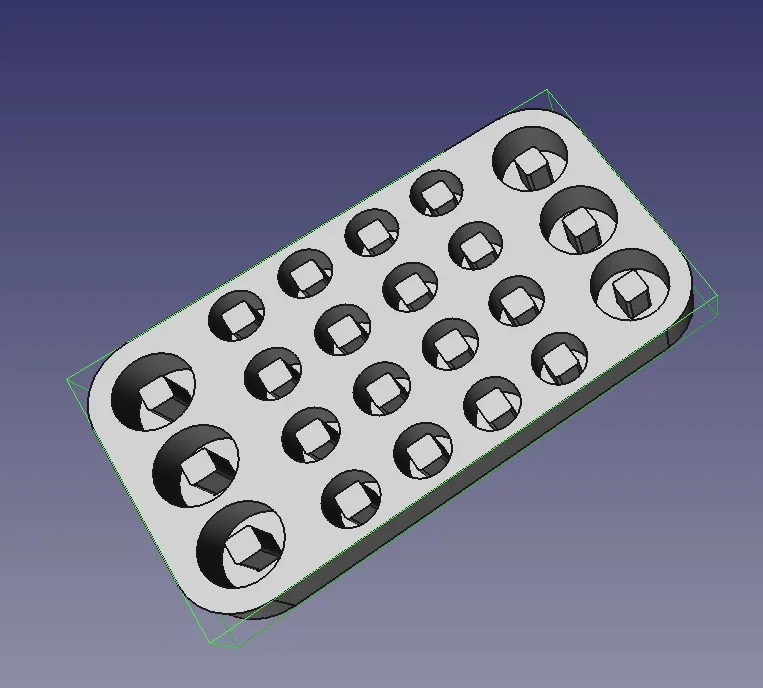 Socket organizer 1/2 inch by maarten | Download free STL model ...