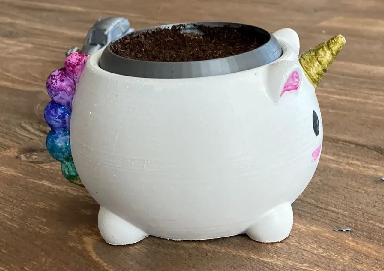 Inner pot for unicorn flower pot by JDbaas | Download free STL model ...