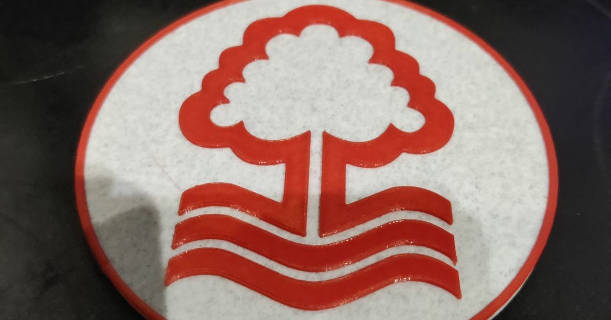 Nottingham Forest logo coaster by d3d89BHD | Download free STL model ...