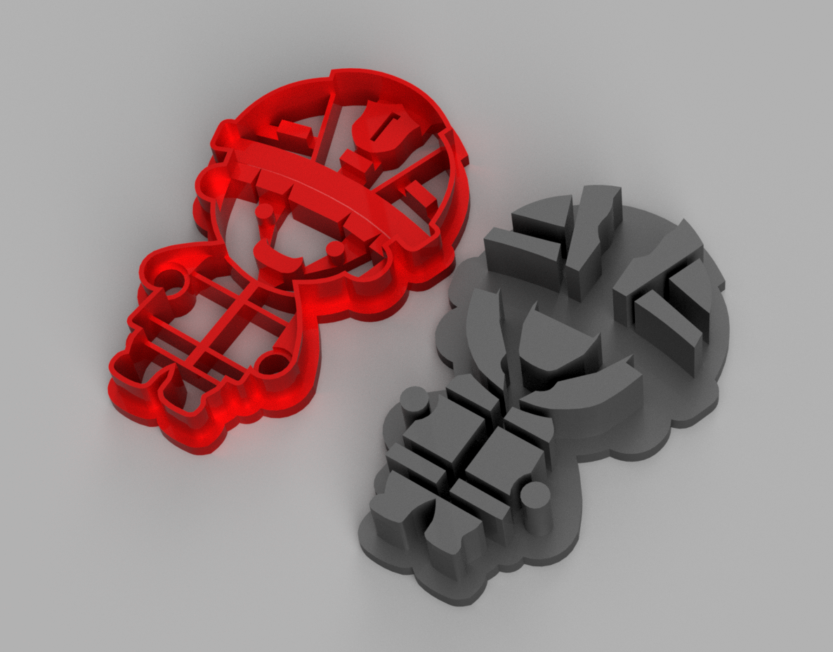 Firefighter Cookie Cutter with easy pushout by Reismann | Download free ...