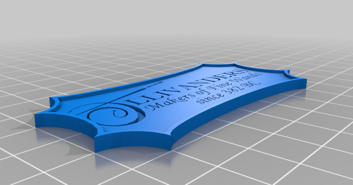 Elder Wand Stand name plate by Hisham Merzeh | Download free STL model ...