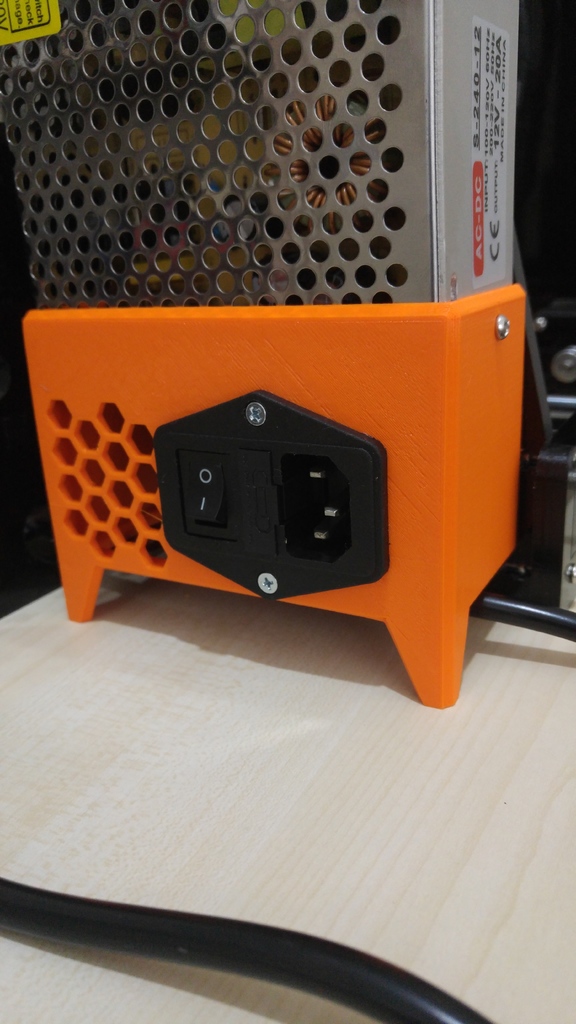 Anet A8 honeycomb Power Supply cover with switch by Hisham Merzeh ...