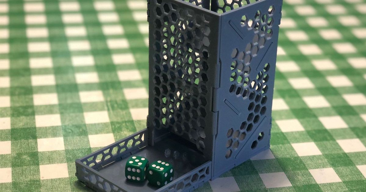 Dice Tower - Folding (Flat-Pack) by Rosti | Download free STL model ...