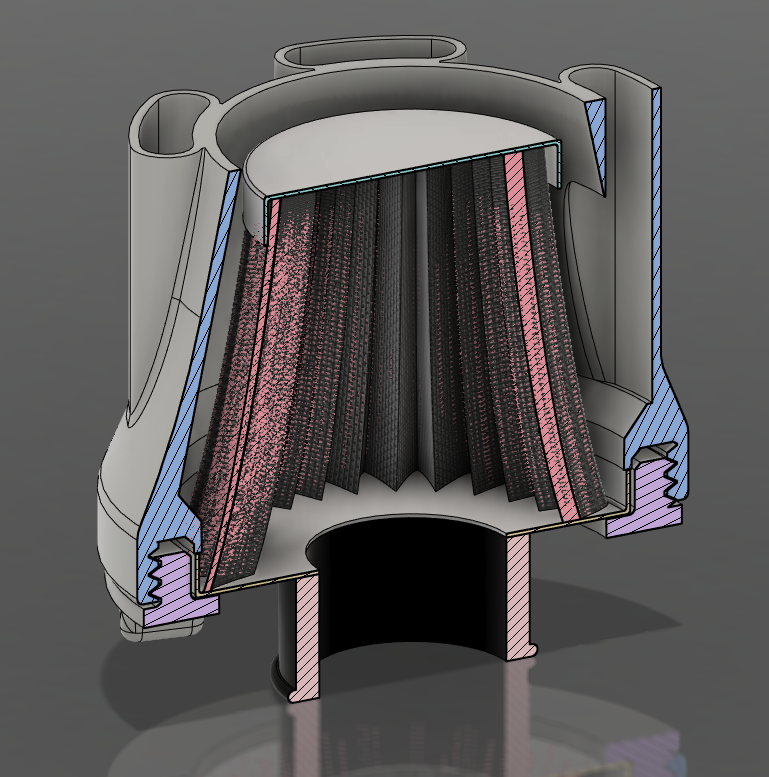 Cone air filter housing od autora mUSER | Stáhněte si zdarma STL model ...