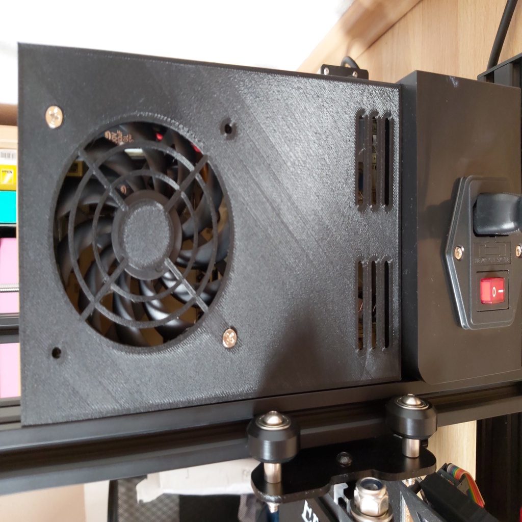 Ender 3 Pro - PSU Thin Fan Cover (80x80x10, Mean Well LRS-350-24) by ...