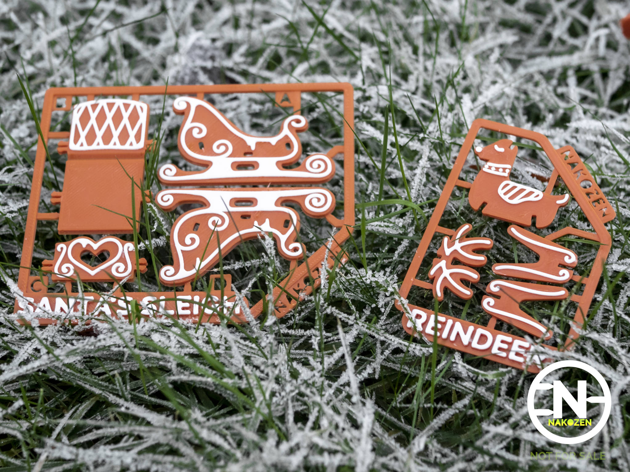 Gingerbread Santa's Sleigh Kit Cards by Nakozen | Download free STL ...