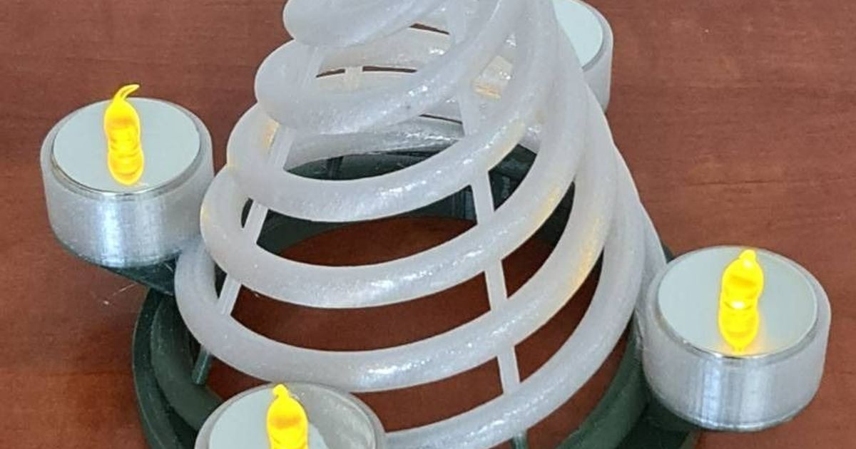 Christmas tree with candle by LADIDO | Download free STL model ...