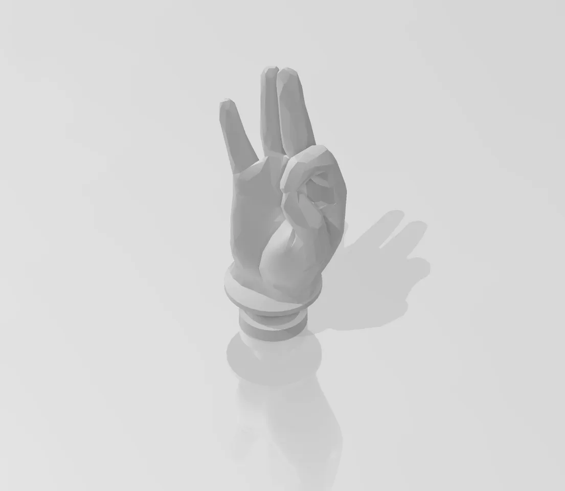 Ok Sign Croc Charm (Full Hand) by Darthn3wB | Download free STL model ...