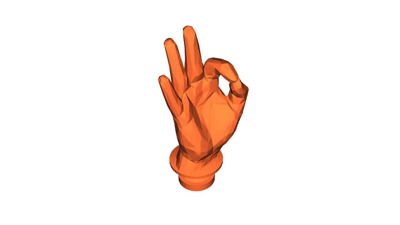 Ok Sign Croc Charm (Full Hand) by Darthn3wB | Download free STL model ...