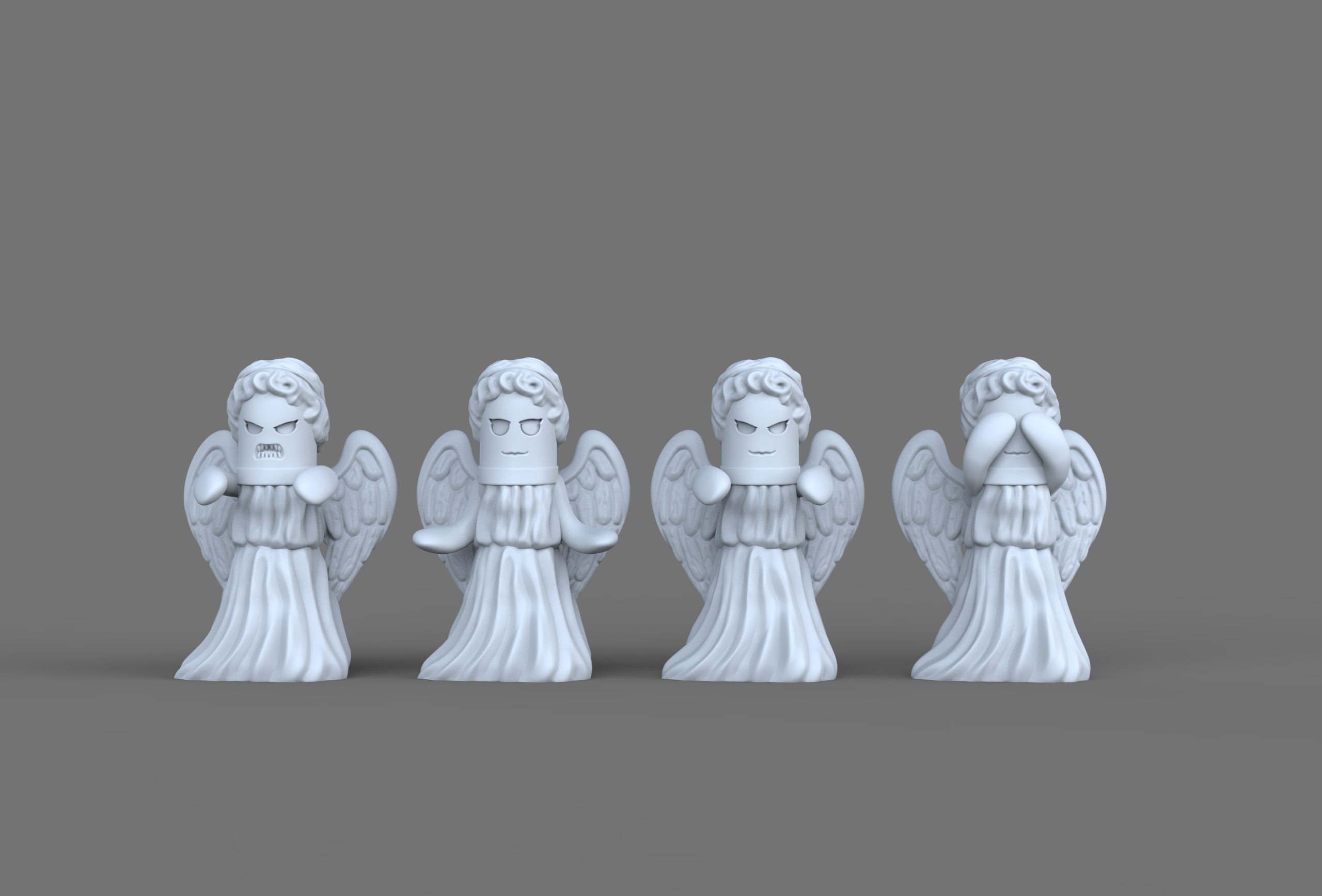 Mini Weeping Angels by Wekster | Download free STL model | Printables.com