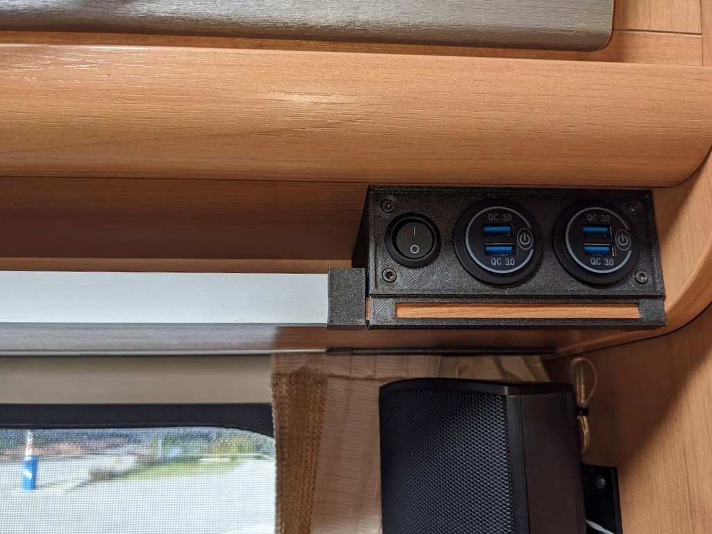 USB ports shelf for camper or RV phone charging station by piki79 ...