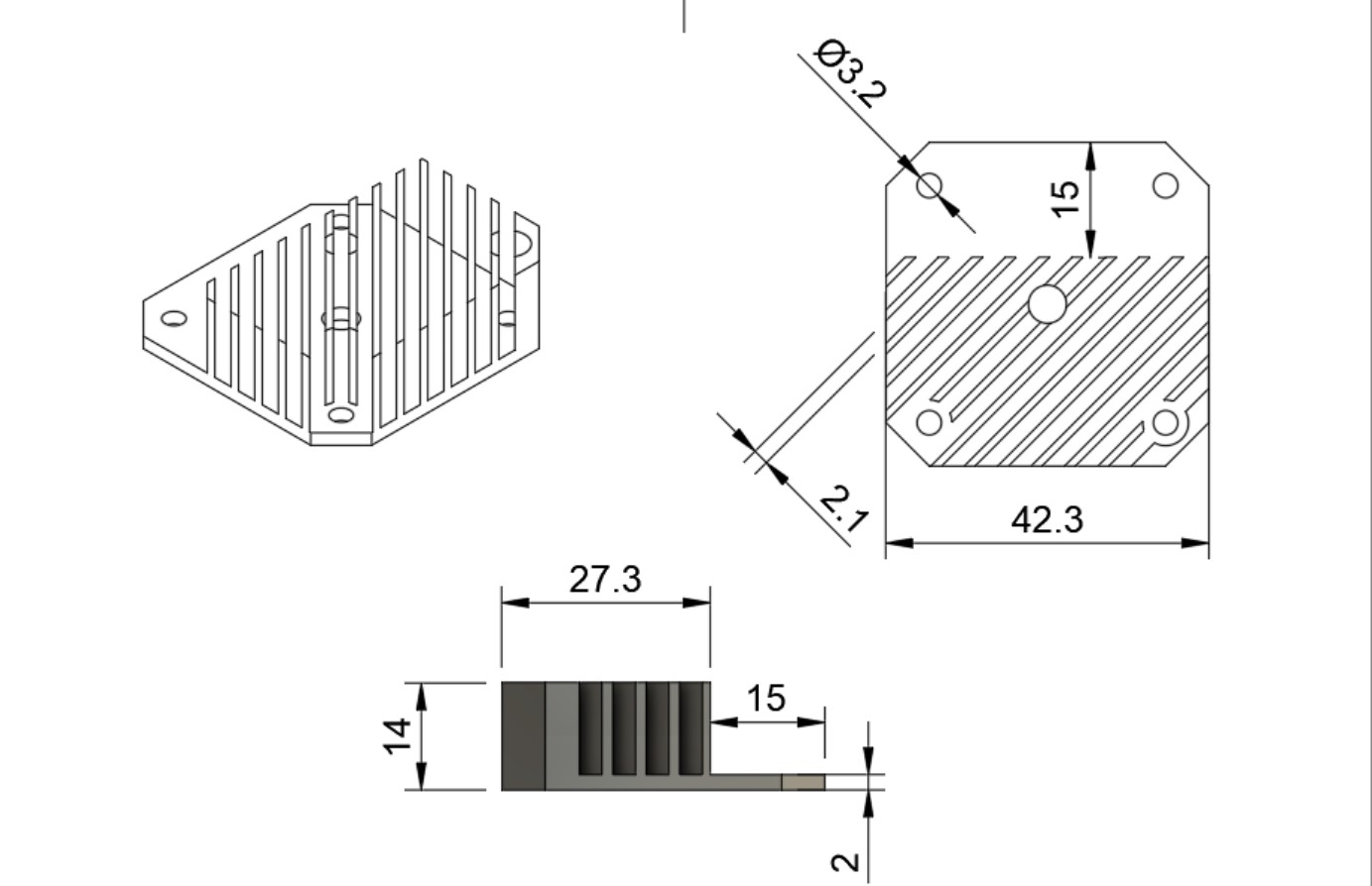 Nema 17 Radiator with 15mm clearance by Seriosha | Download free STL ...