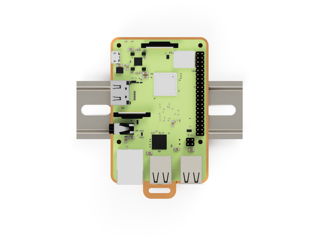 Raspberry Pi 3 DIN rail mount by KaosuNeko | Download free STL model ...
