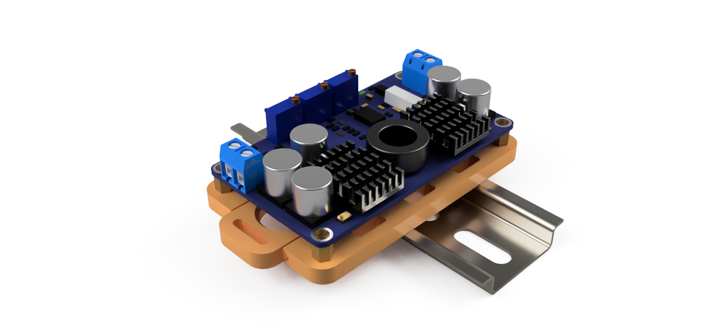 DC-DC LTC3780 module DIN rail mount by KaosuNeko | Download free STL ...