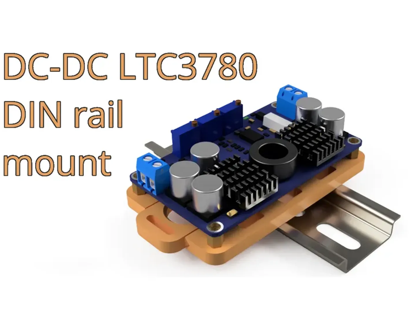 DC-DC LTC3780 module DIN rail mount by KaosuNeko | Download free STL ...