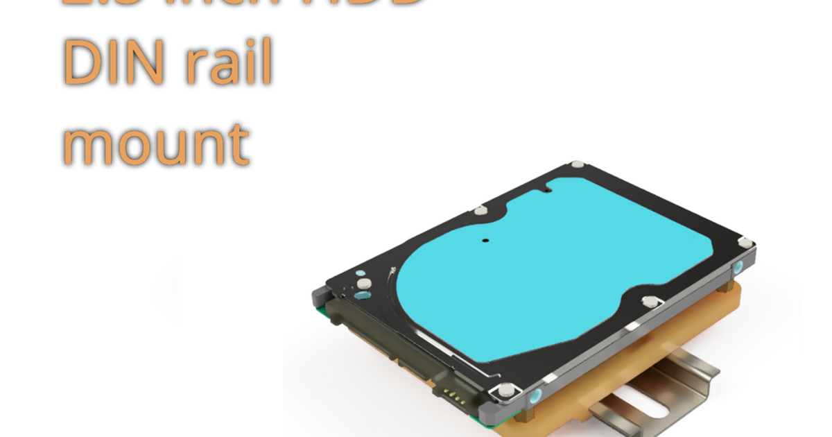 2.5 inch HDD DIN rail mount by KaosuNeko | Download free STL model ...