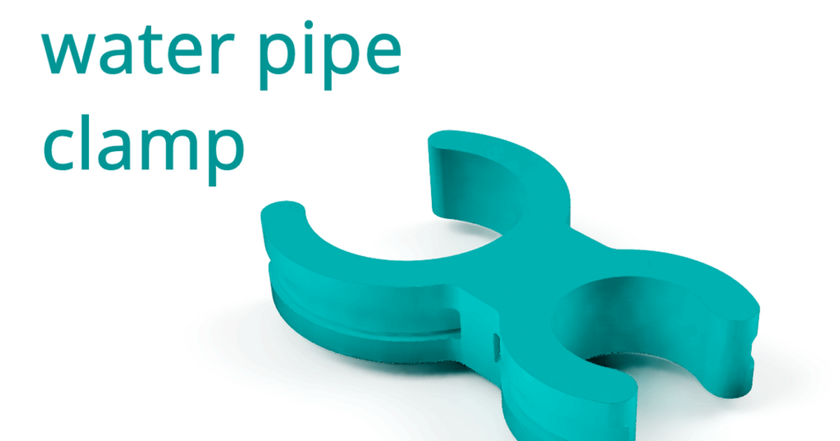 50 and 32mm water pipe mount clamp by KaosuNeko | Download free STL ...