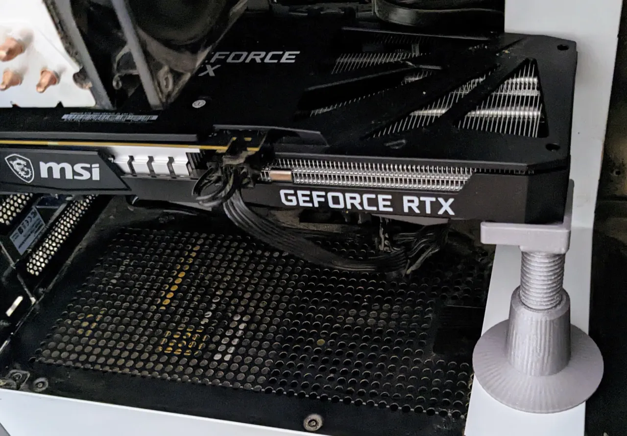 Adjustable Freestanding GPU support bracket by MortalWombat | Download ...