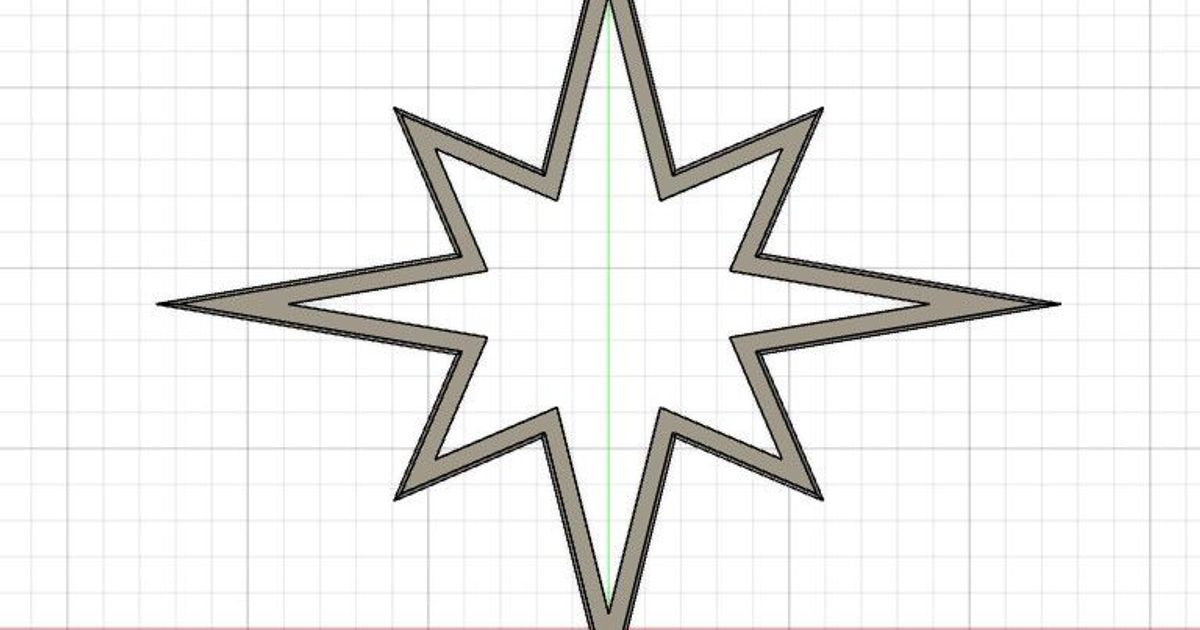 Christmas Star Cookie Cutter by 9cb | Download free STL model ...