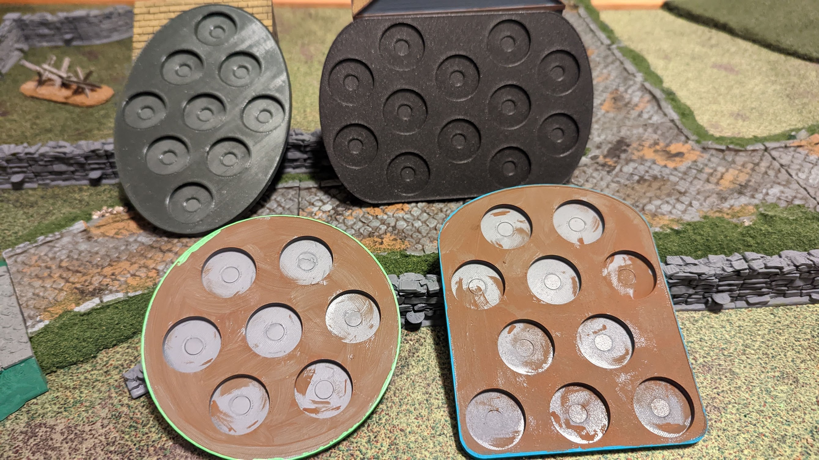 Unit Squad Base for 28mm Miniatures - For 7, 9, 10, 12 Man Squads by PH ...