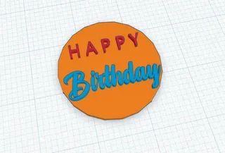 Happy Birthday Cake Stamp by Mr. 3D Engineer | Download free STL model ...