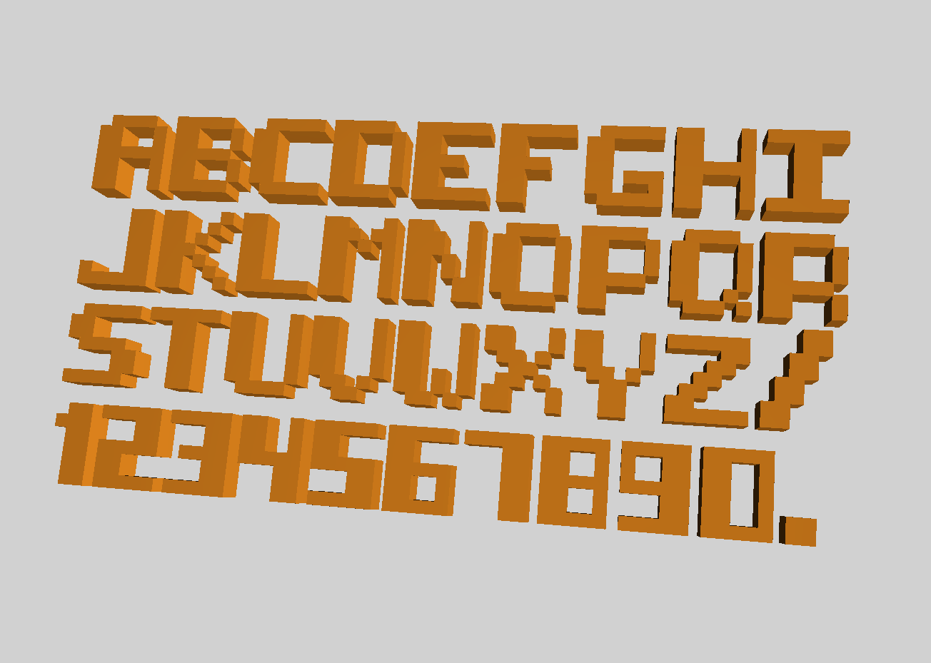 8-Bit Letters & Numbers Full Set by Triple G Workshop | Download free ...