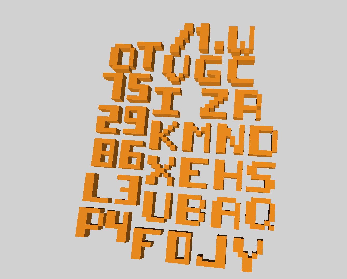 8-Bit Letters & Numbers Full Set by Triple G Workshop | Download free ...